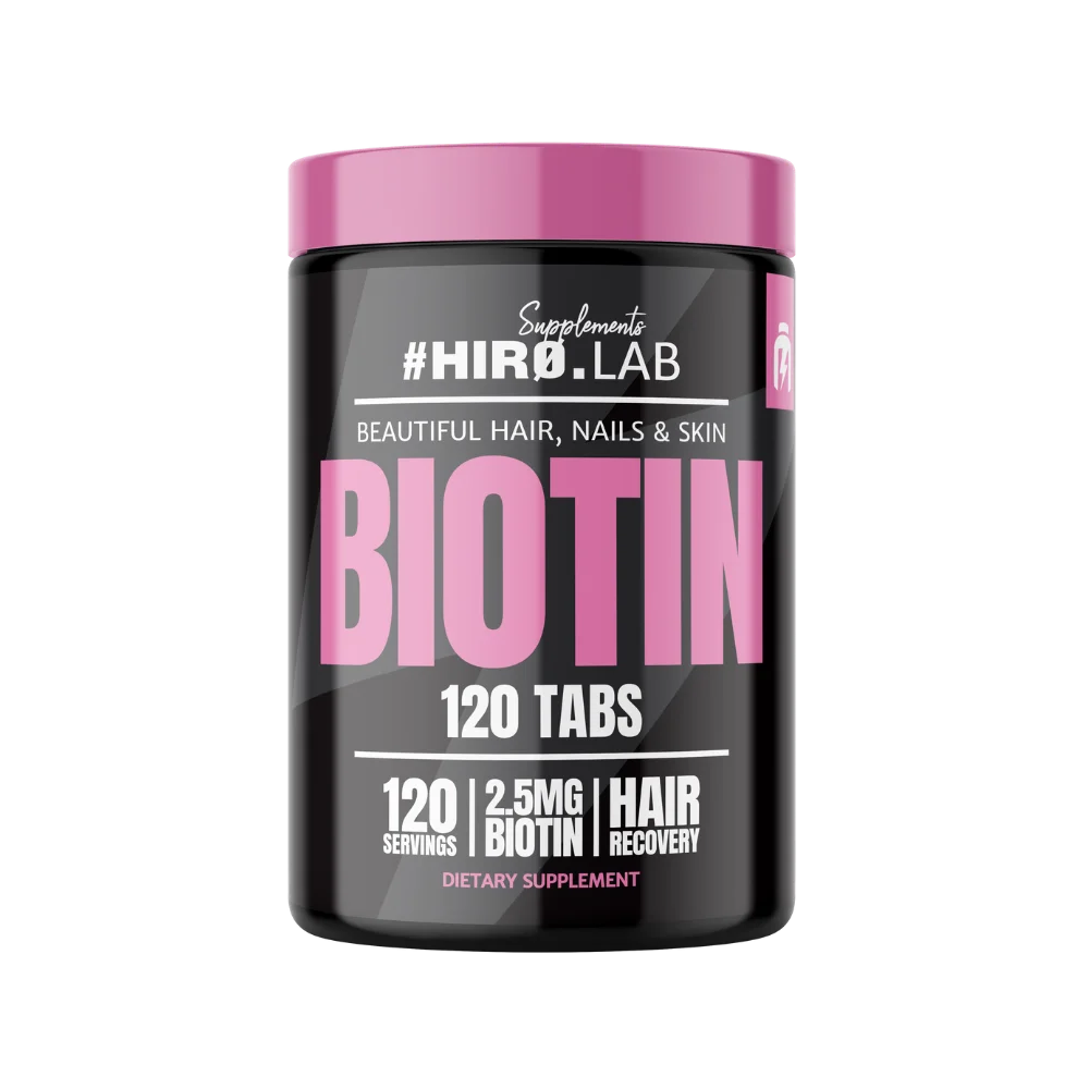Hiro.Lab Biotin 120 Tablets|Strengthen Hair, Skin & Nails with Vitamin ...